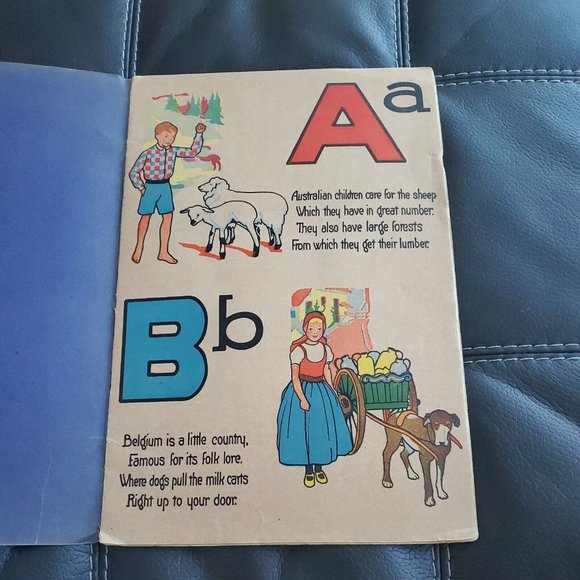 Accents | Abc Book Of All Nations Antique Oversized Color Lithograph ...